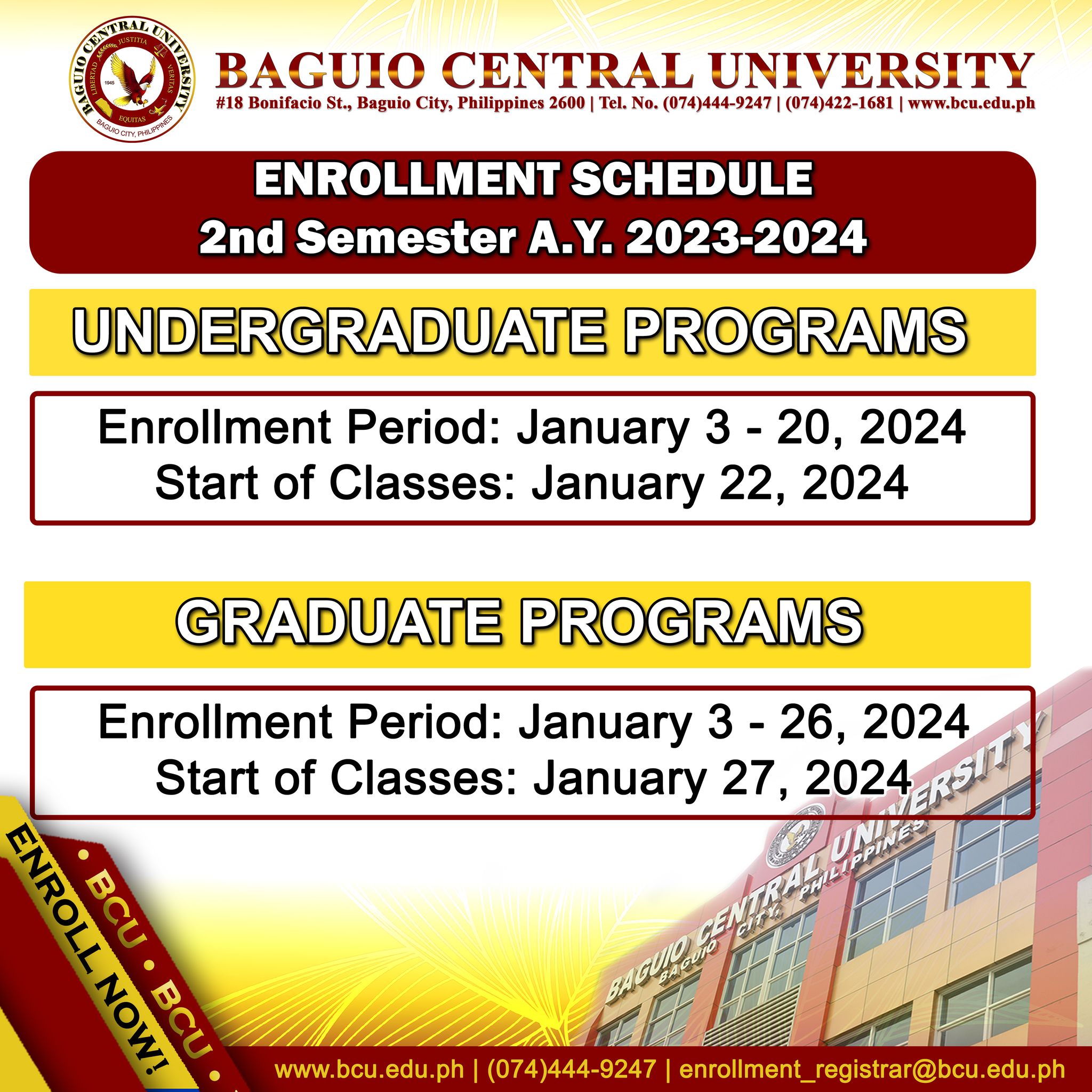 BAGUIO CENTRAL UNIVERSITY – Soaring High Towards Excellence
